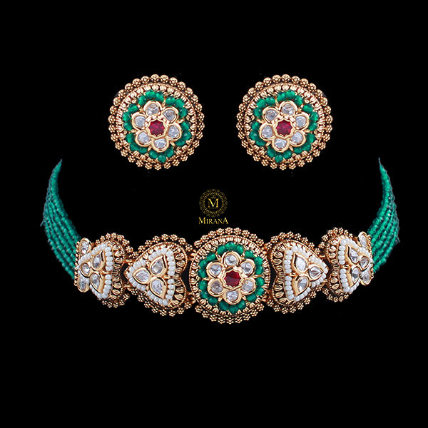 Jeevika Polki Designer Choker Set