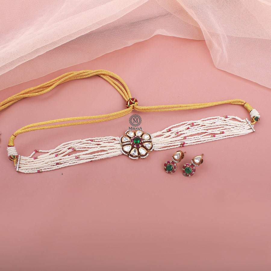 Nishi Polki Designer Choker Set
