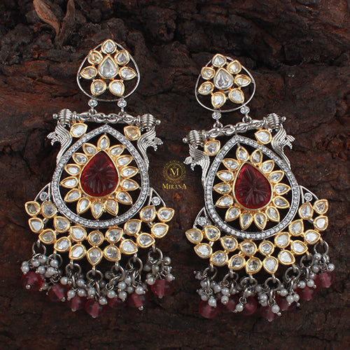 Vanya Ruby Polki Designer Earrings