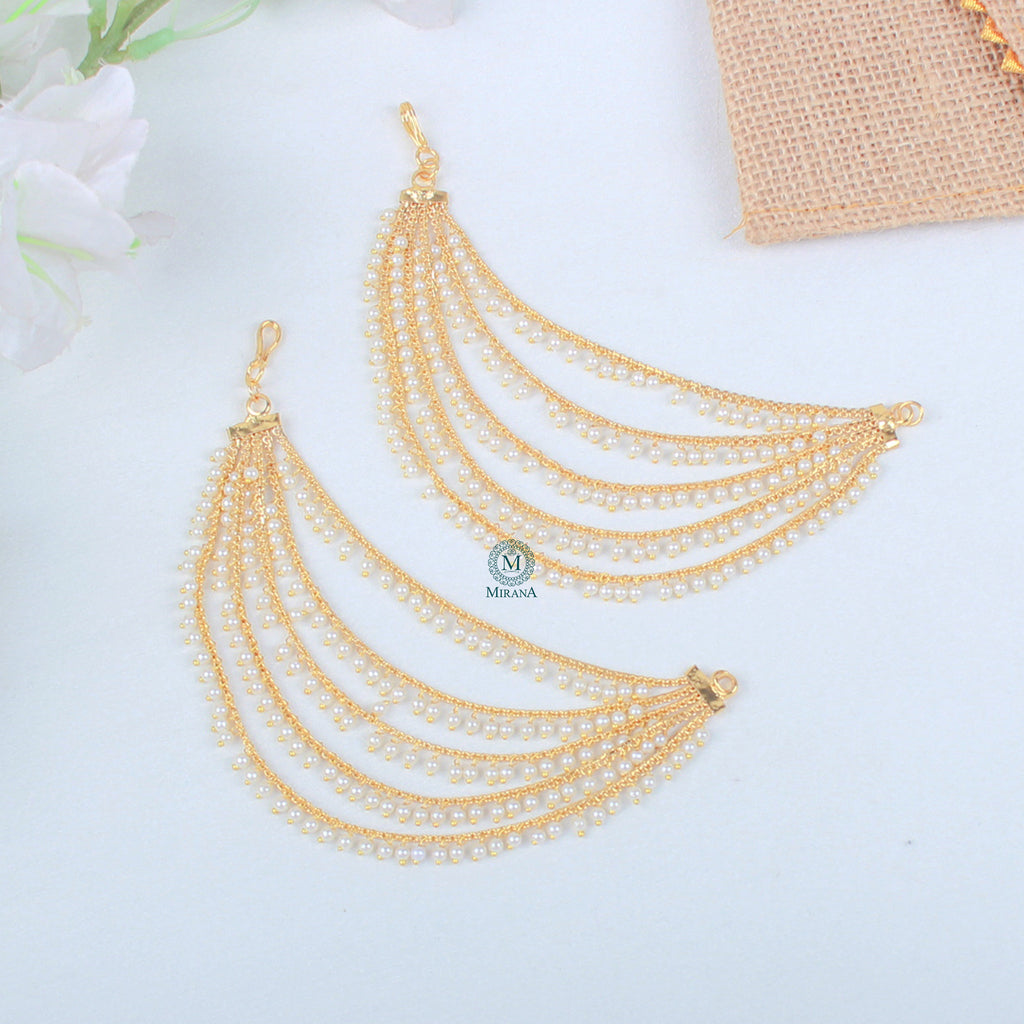 Dishi Pearl Designer Ear Chains