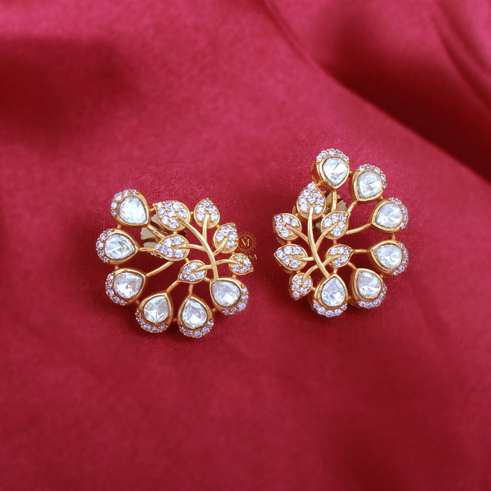 Veena Moissanite Designer Studs