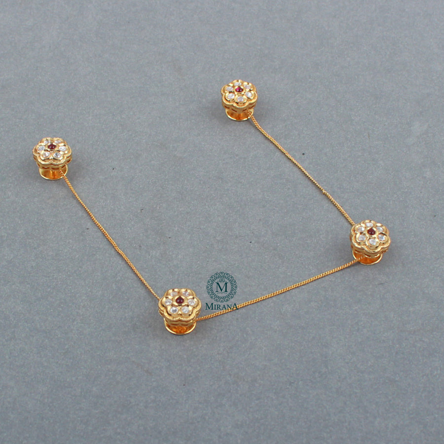 Krish Ruby Polki Designer Kurta Buttons